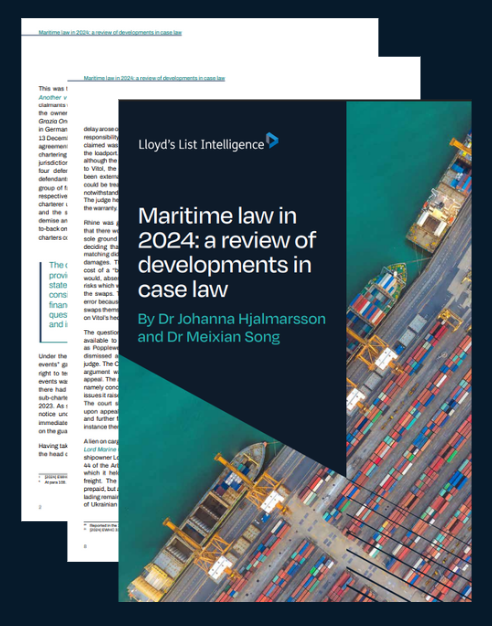 Maritime Law in 2024 - A Review of Developments in Case Law | Lloyd's ...